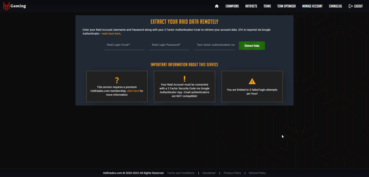 HellHades Raid Mobile Optimiser Launch FAQ
