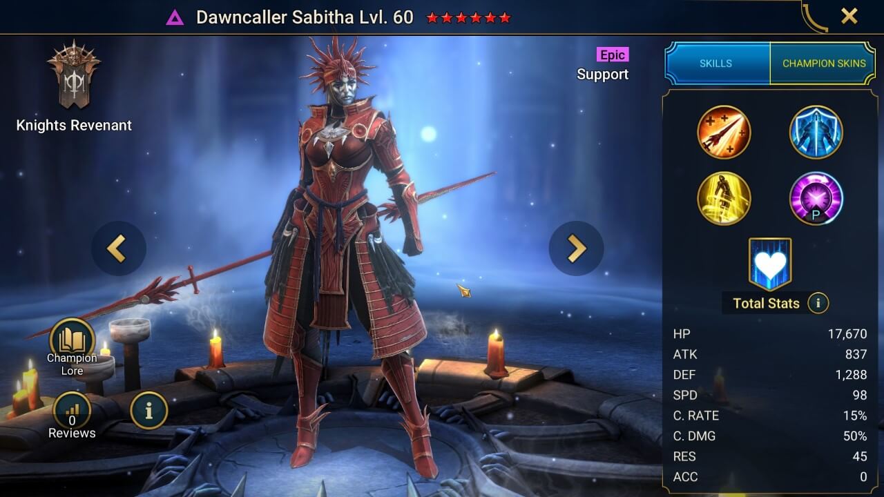 Dawncaller Sabitha - HellHades - Raid Shadow Legends