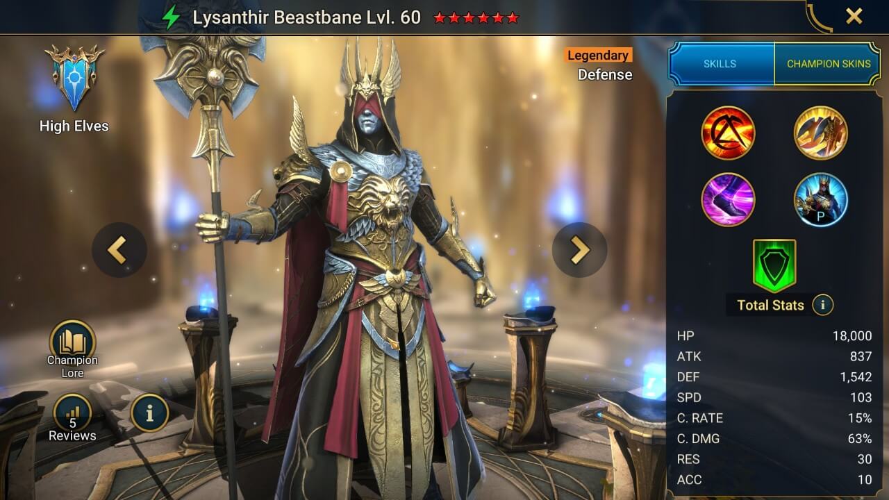 Lysanthir Beastbane - HellHades - Raid Shadow Legends